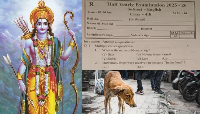 Hindu faith mocked: Government school class IV exam paper names a dog ...